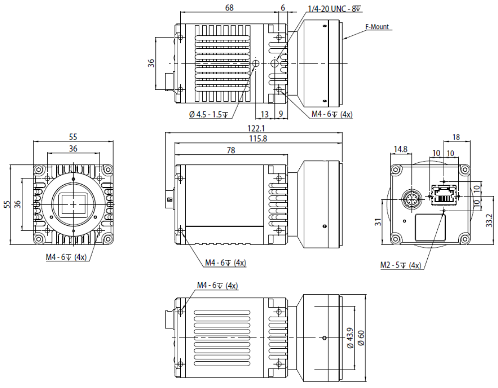 近赤外線カメラ (SWIRカメラ） Goldeye G-033 SWIR TEC1 - デルフトハイテック株式会社